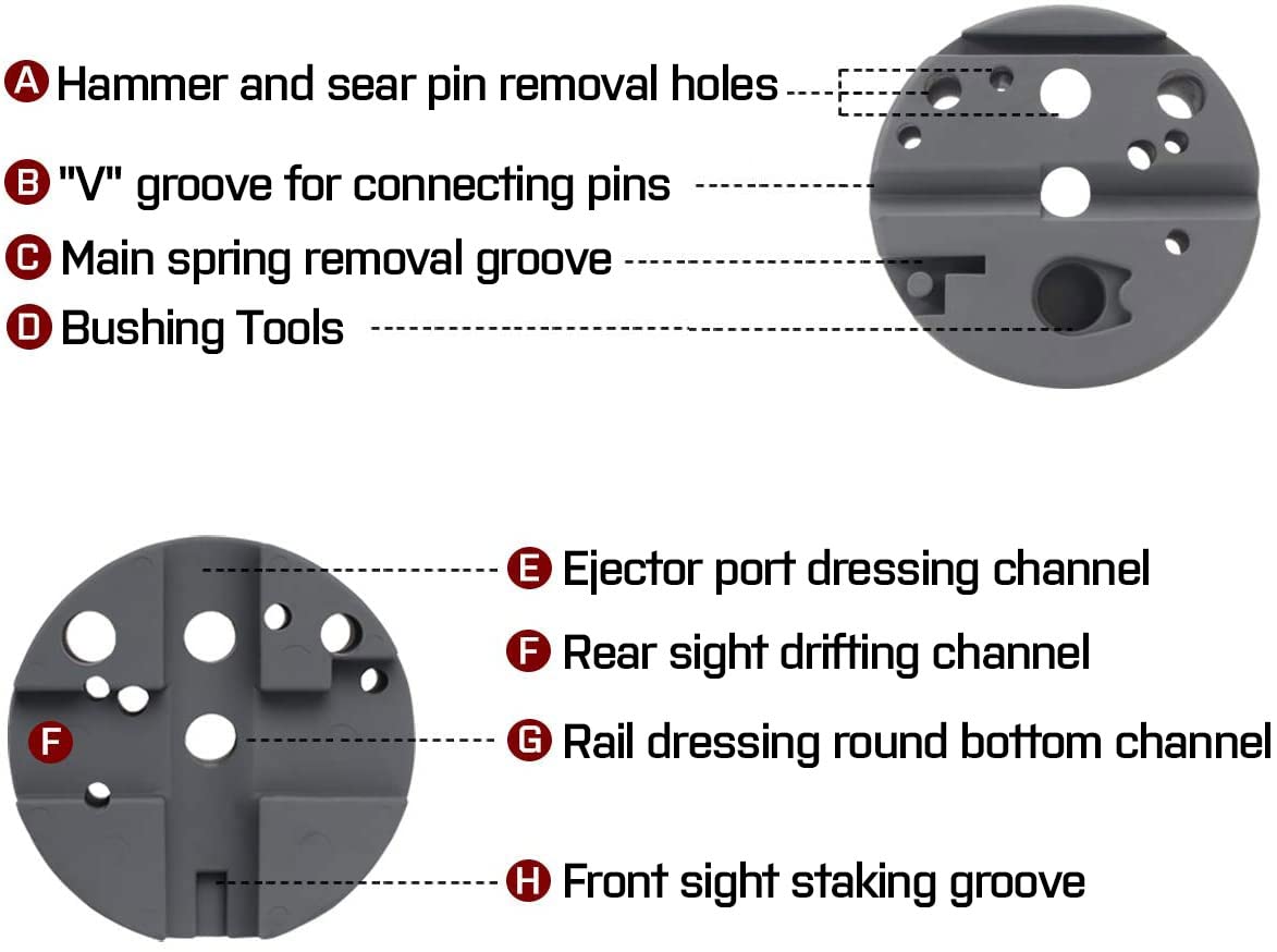 W WIREGEAR Punch Set Elite Tool Made of Solid Material Including Steel Punch and Hammer with Bench Block Ideal for Maintenance with Storage Case