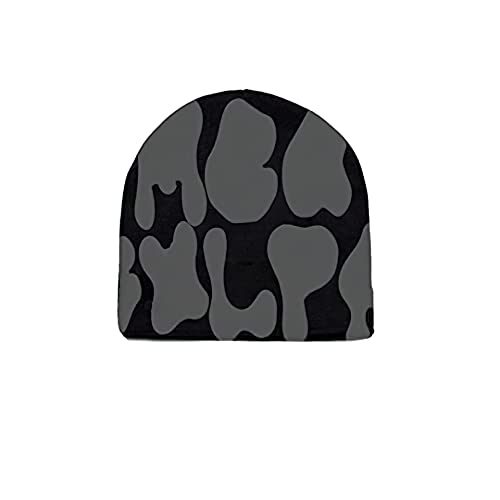 Sindlloger Women Y2k Accessories Y2k Beanie Hat Beanie Slouchy Beanie Slouchy Beanies for Women Womens Beanie (Black-B)