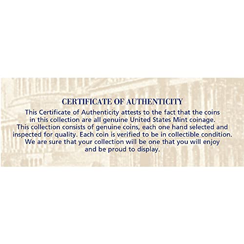 USA Four Most Famous Coins, Genuine Coin Set, Buffalo Nickel, Indian Head Cent, Bicentennial Half Dollar and Quarter, Certificate of Authenticity – American Coin Treasures