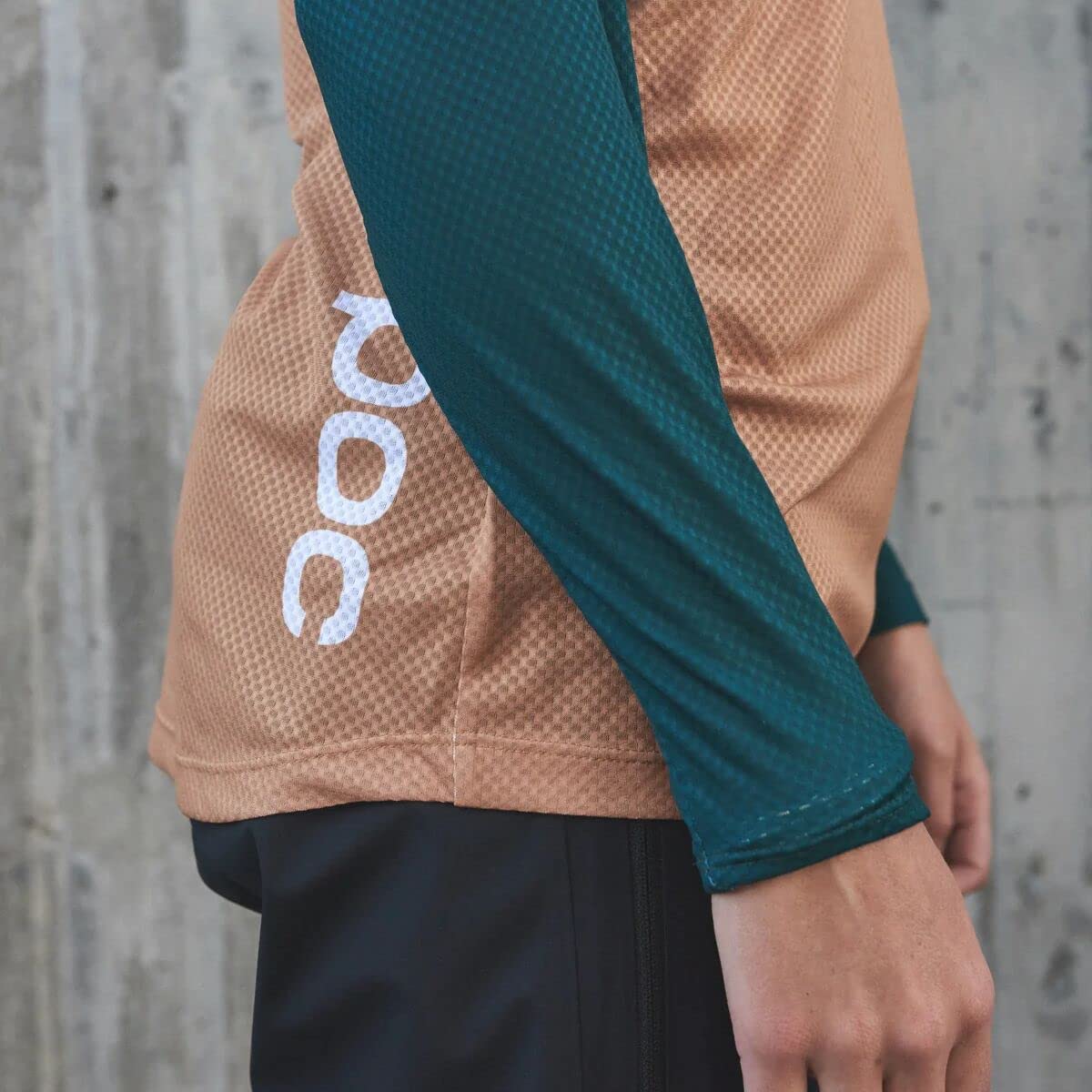 POC Mtb Pure Long-Sleeve Jersey - Women's Moldanite Green/Aragonite Brown, M
