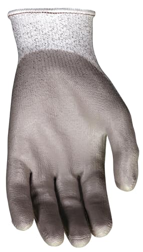 MCR Safety Memphis Dyneema Polyurethane Gloves, X-Large, White/gray, Pair