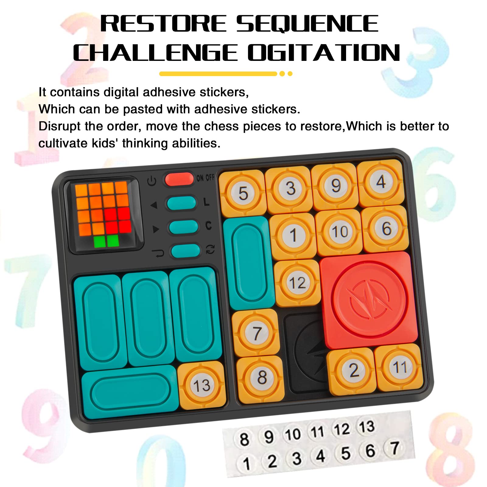 Super Slide Brain Games, Update 500+ Levelled UP Challenges Brain Teaser Puzzles, Interactive Fidget Toys Handheld Games Console, Electronic Learning & Education Travel STEM Toys for All Ages