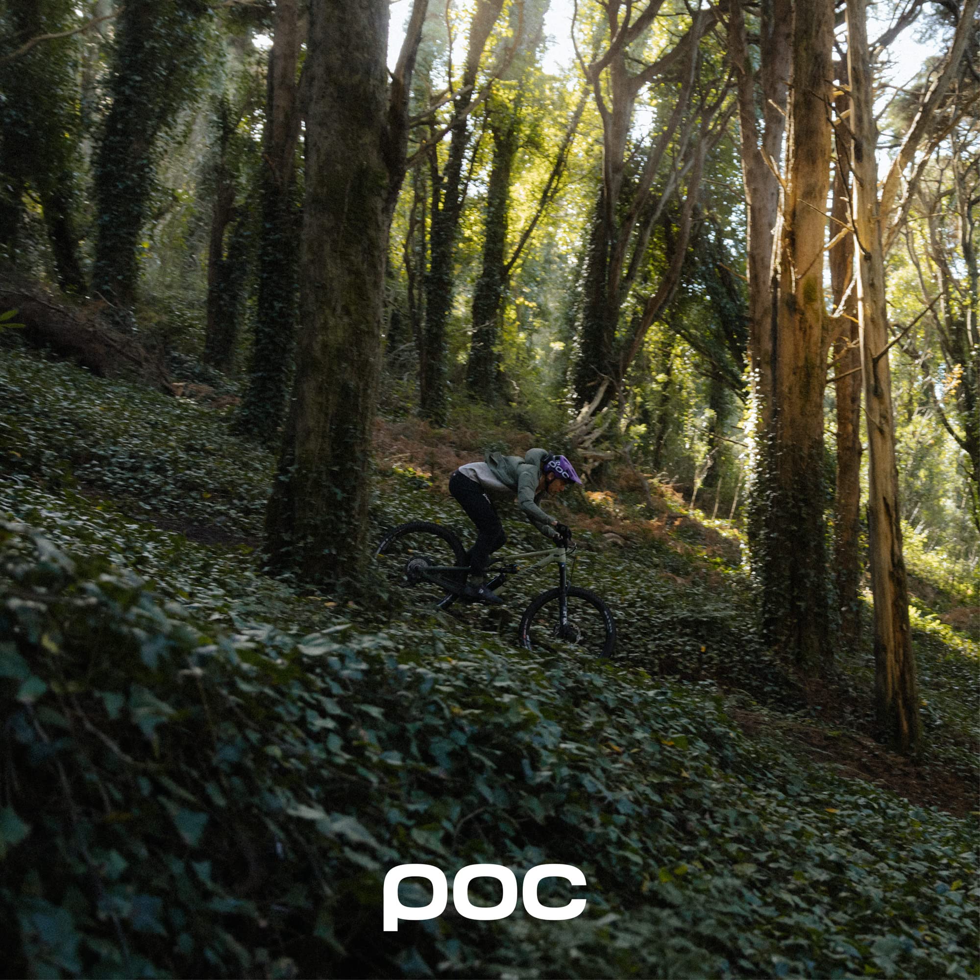 POC Tectal Race MIPS Cycling Helmet Uranium Black/Sapphire Purple Metallic/Matt MED