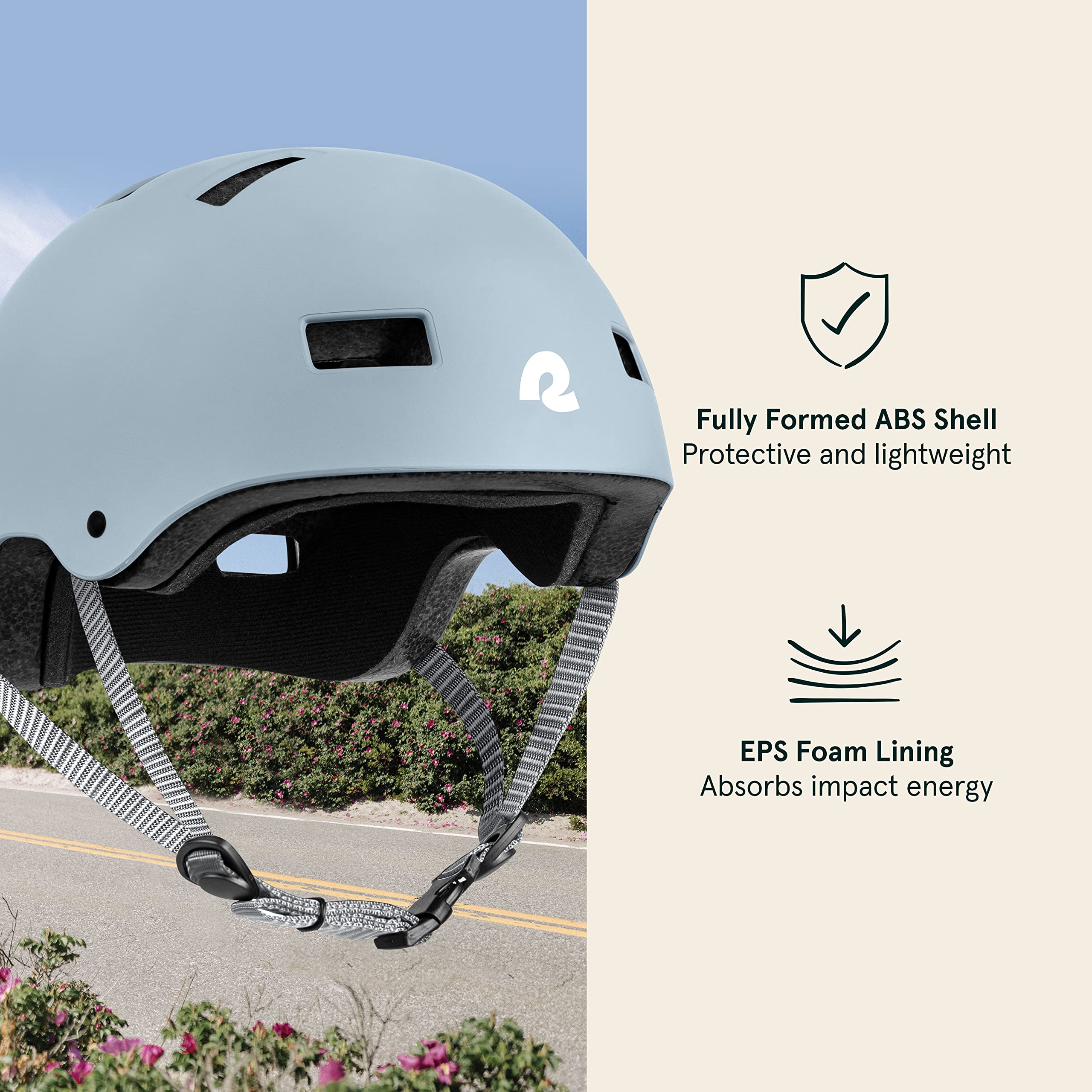 Retrospec Dakota Bicycle / Skateboard Helmet for Adults - Commuter, Bike, Skate, Scooter, Longboard & Incline Skating -Highly Protective & Premium Ventilation- Medium - Matte Crystal Blue