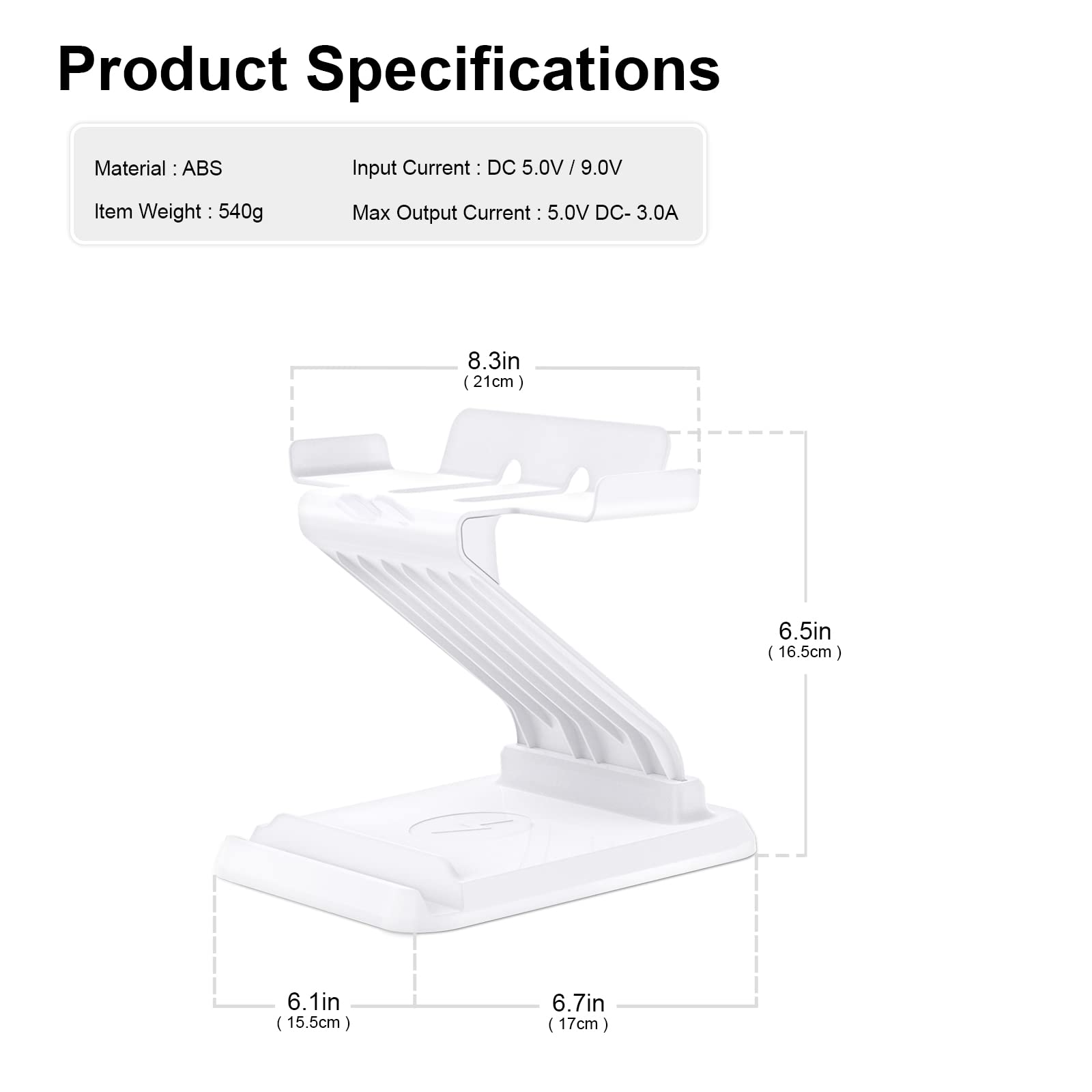 SINWEVR Enhanced Charging Dock Compatible with Meta/Oculus Quest 2/1, Rift S, HTC VIVE, Cosmos, Valve Index, etc, It Also Supports Wireless Charging and Mobile Phone Charging Functions.