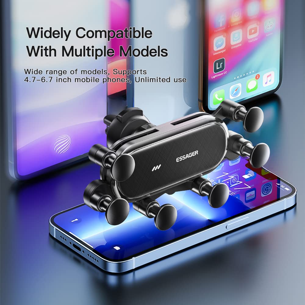 OFBAND Upgraded Car Phone Holder Mount,Gravity Auto Lock Car Vent Phone Mount,Stable Phone Holder Car Compatible with iPhone 14pro Samsung and All Other Smartphones