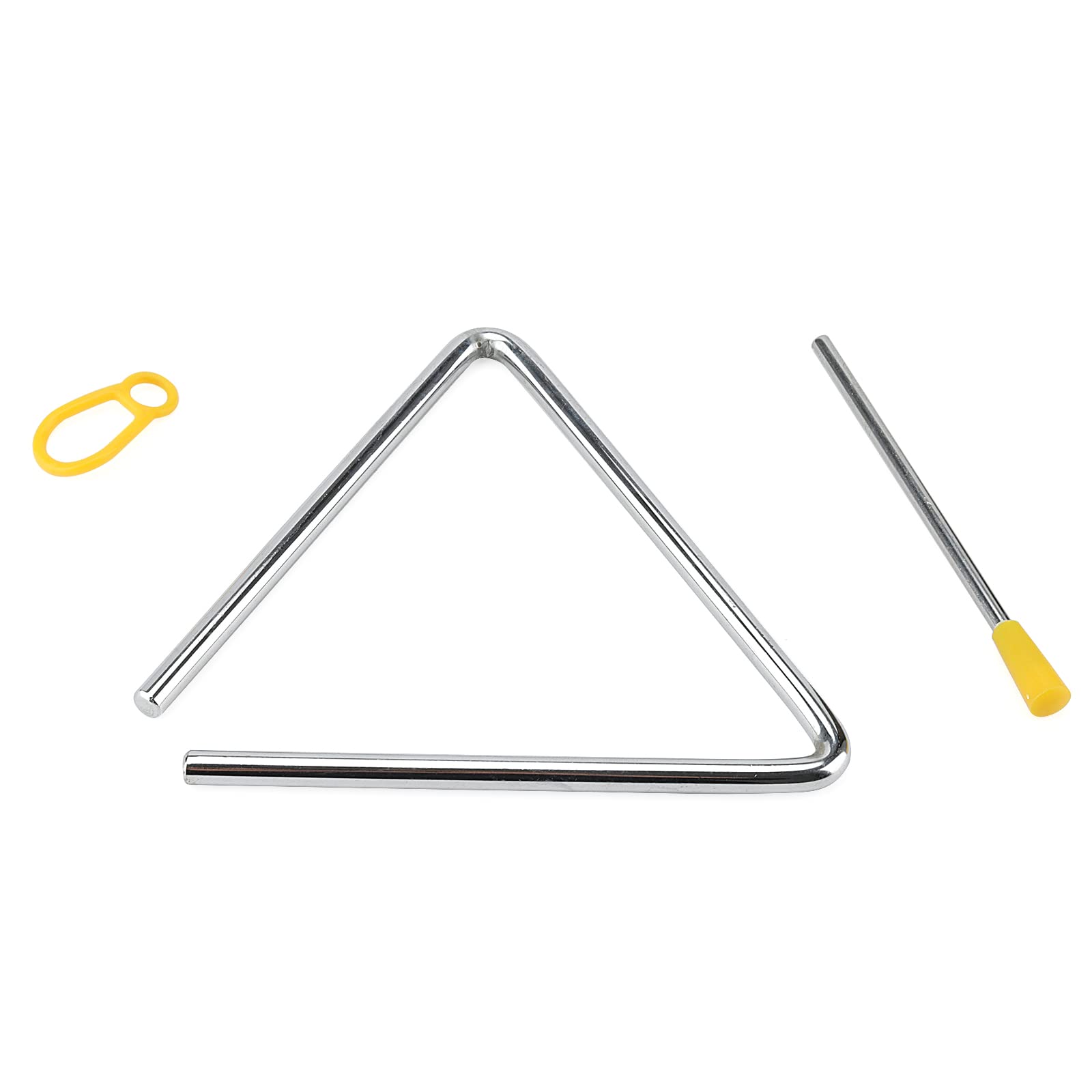 SOUJAP 12 Pack 6 Inch Triangle Instrument, Musical Steel Triangles with Striker, Hand Percussion Triangle Instrument for Music Clubs, Band