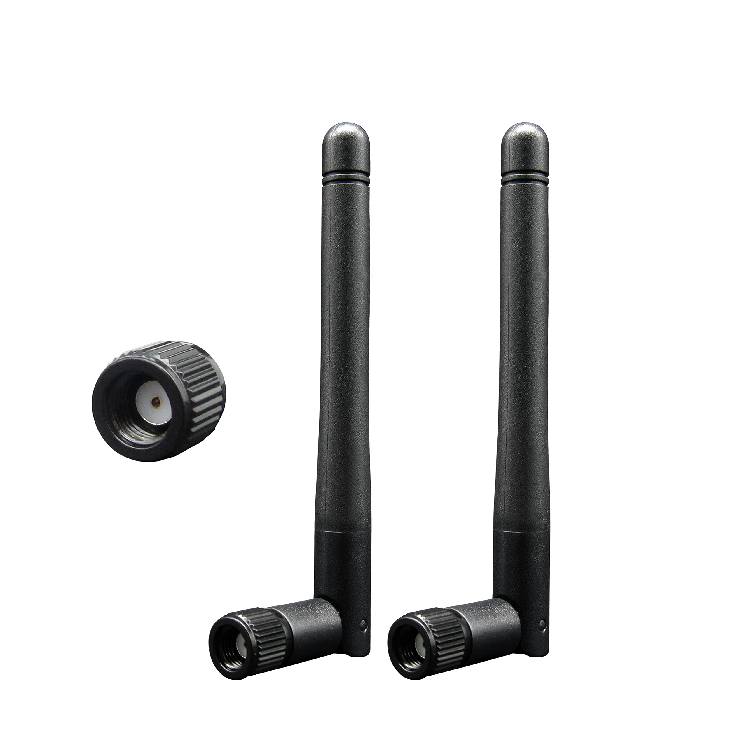 WiFi Antenna PC Bluetooth Antenna Dual Band 2.4Ghz 5Ghz 3dBi RP-SMA Male (with No Pin) for Gaming Motherboard, RV Camera, Mini PCIE M.2 Wireless Card, Router - 2 Pack