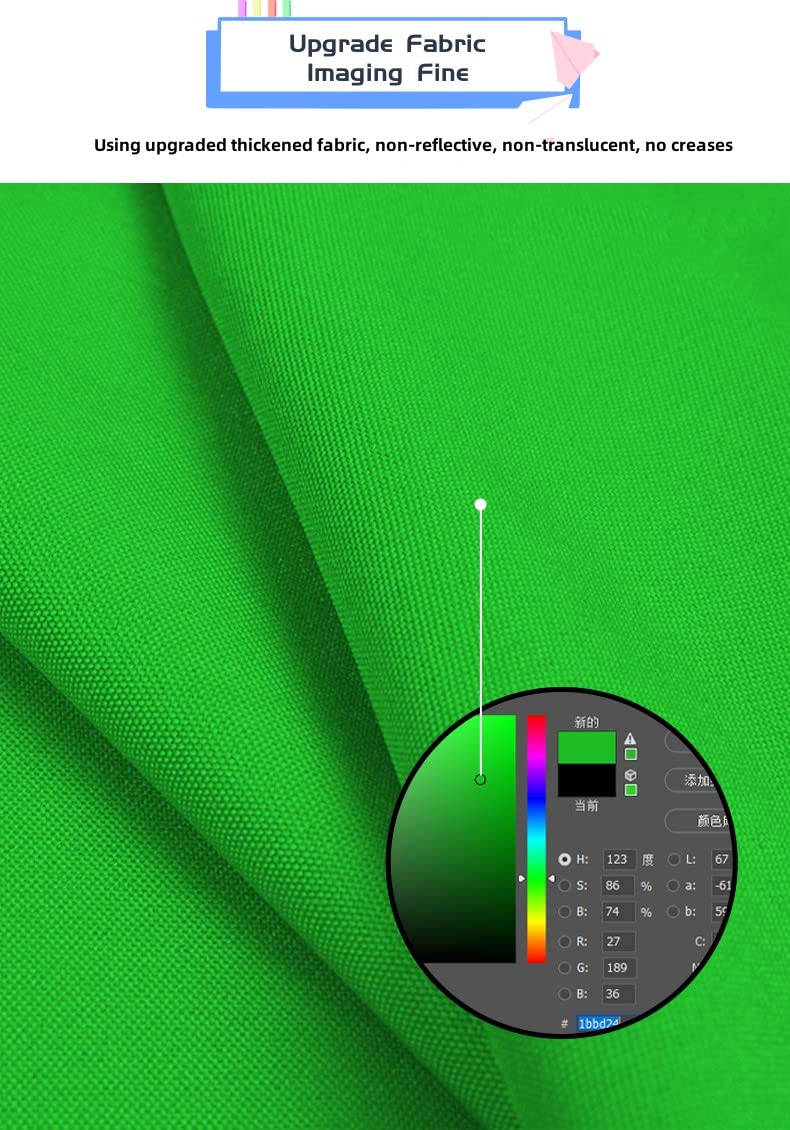 Portable Green Screen Backdrop, Collapsible Webcam Background, Green Screen Chroma Key for Video Chats, Zoom, Online Video Meeting, Photo with with Storage Bag (43.3×43.3inch(Circle))