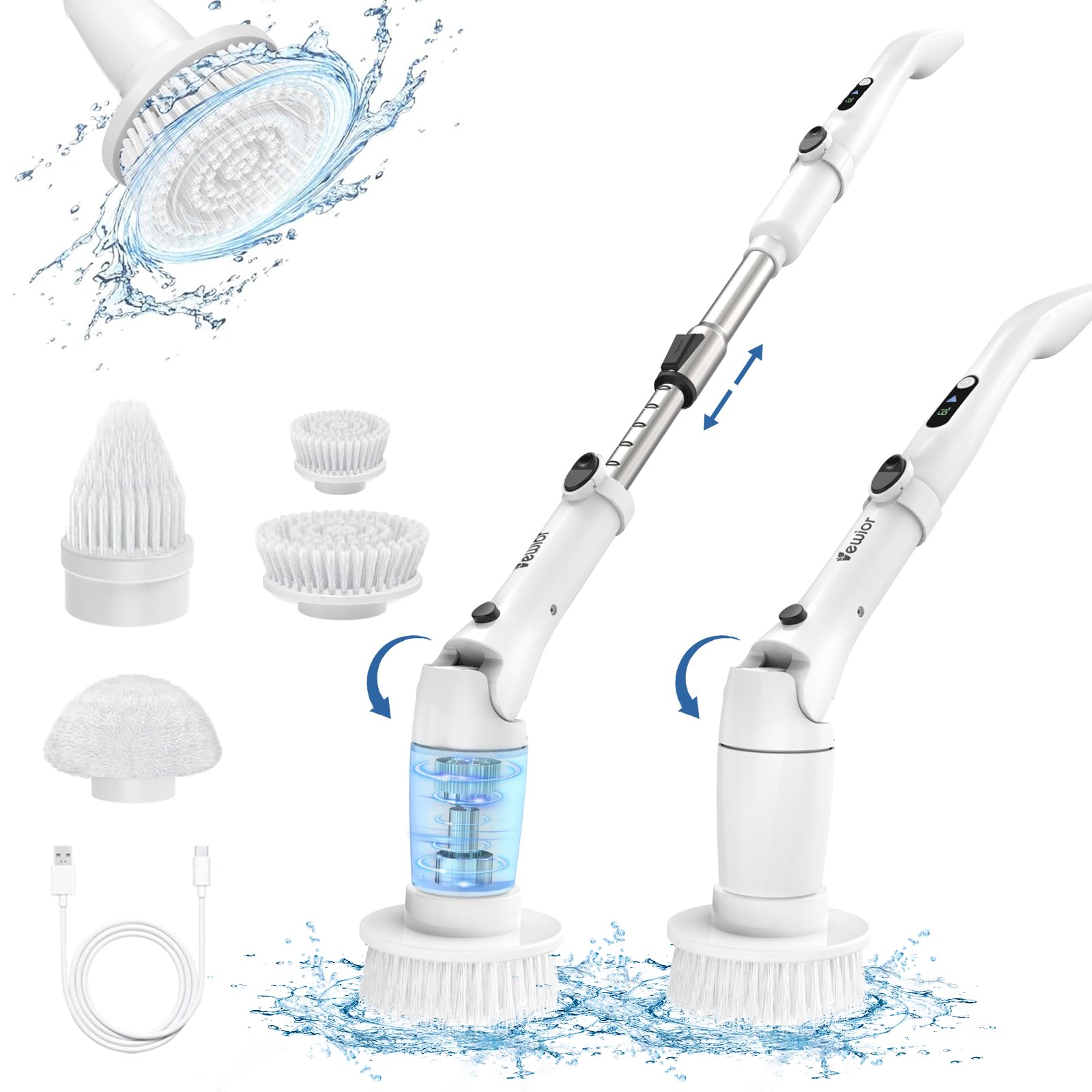 VEWIOR Air Purifiers for Home and Electric Spin Scrubber for Cleaning Bathroom Floor Tile