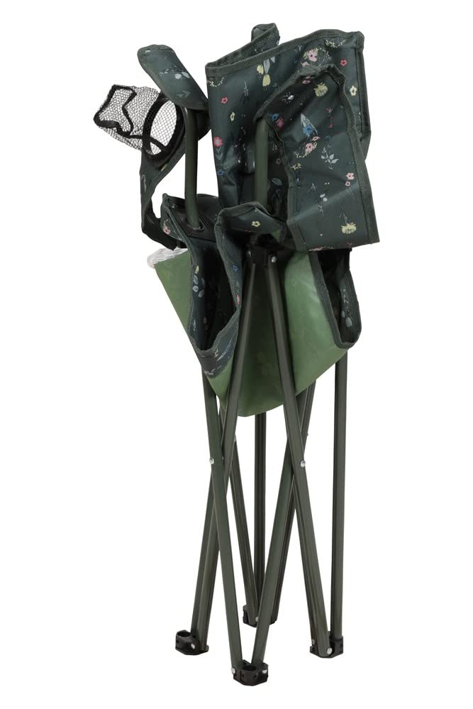 Mountain Warehouse Patterned Folding Chair - Cup Holder Camping Chair Khaki