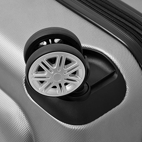 LONDON FOG Hardside Spinner Luggage, Silver, Carry-On 20-Inch