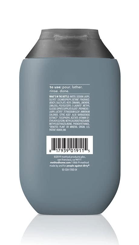 Method Men 2-in-1 Shampoo + Conditioner Bundle - Sea + Surf 14 Fl Oz and Trial Size 3.4 Fl Oz Bottles (2 Pack)