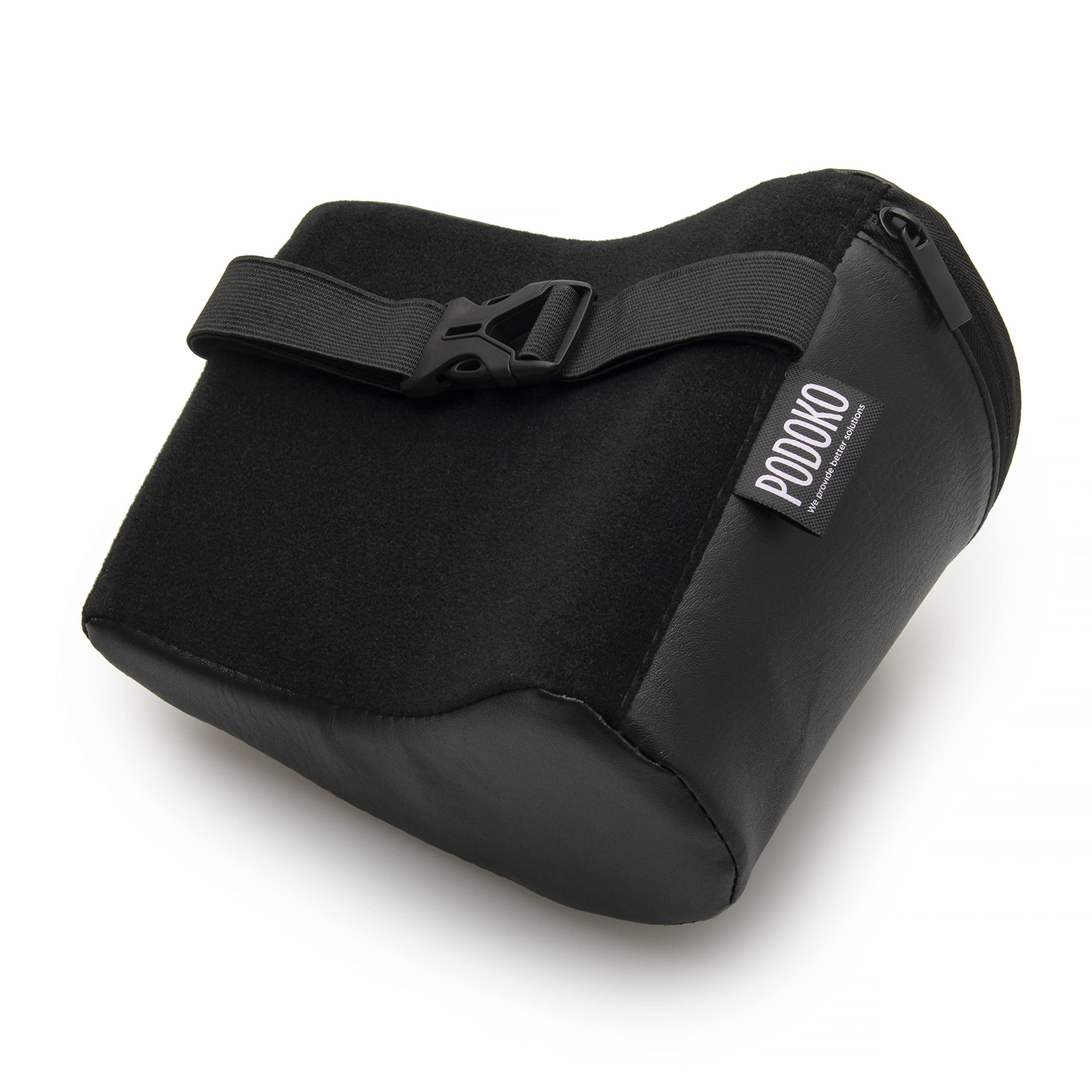 PODOKO Portable Thigh Guitar Cushion Upgraded with Adjustable Straps-Soft Leg Pad for Guitarist May Replace Footstool - Assist to Sit and Play Comfortably - Complete with Pick and Pick Holder