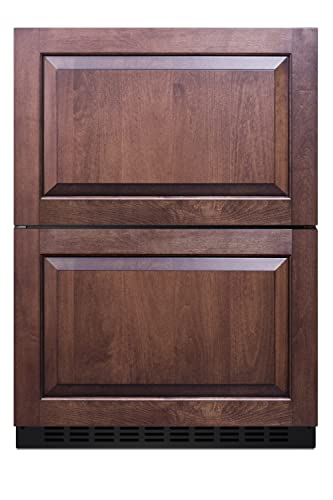 Summit Appliance ADRF244PNR 24" Wide 2-Drawer Refrigerator-Freezer (Panels Not Included); 3.32 cu.ft Capacity; Frost-Free; Temperature and Open Drawer Alarms