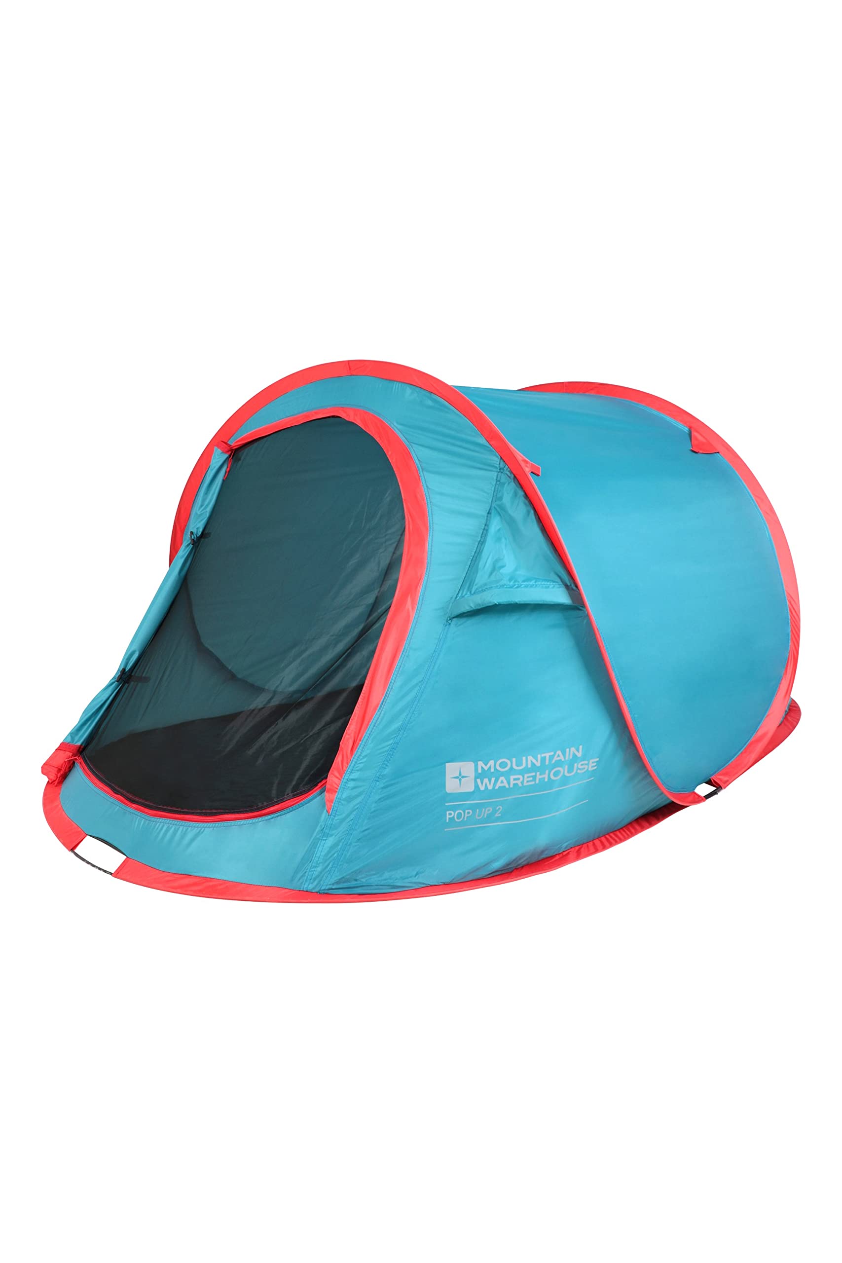 Mountain Warehouse Pop-Up Tent - 2 Man Festival Summer Camping Tent Teal