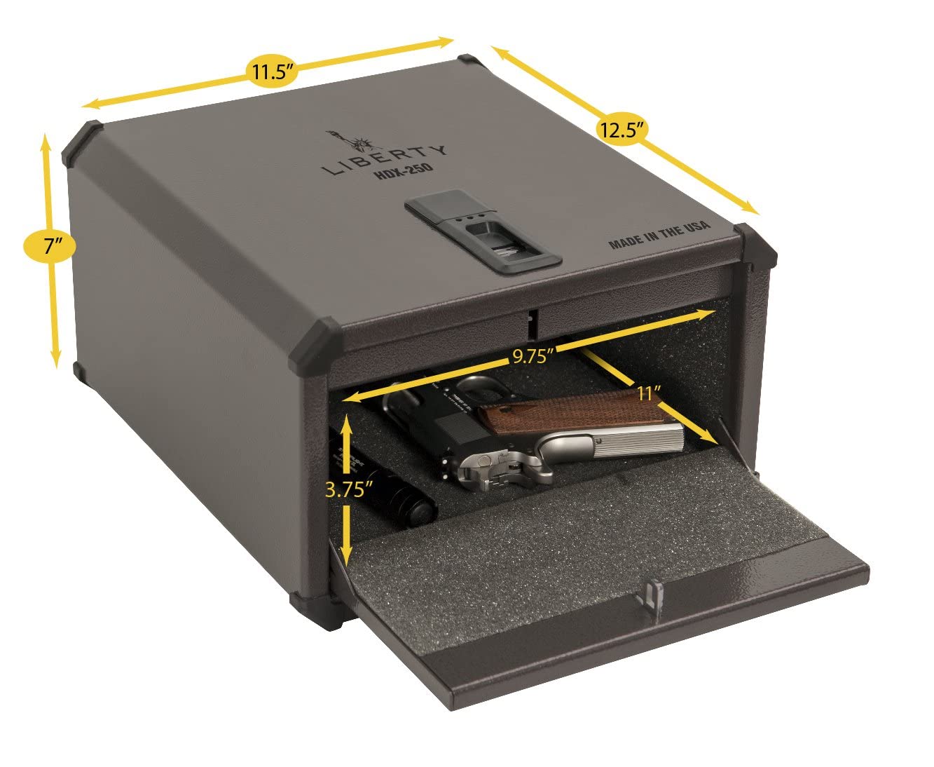 Liberty Safe - Biometric Smart Handgun Vault, Large HDX-250