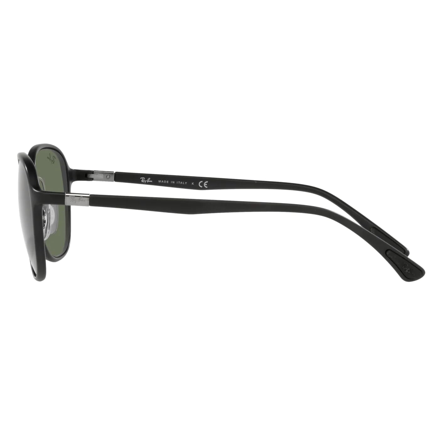 Ray-Ban Rb4341 Square Sunglasses, Sanding Black/Dark Green, 51 mm