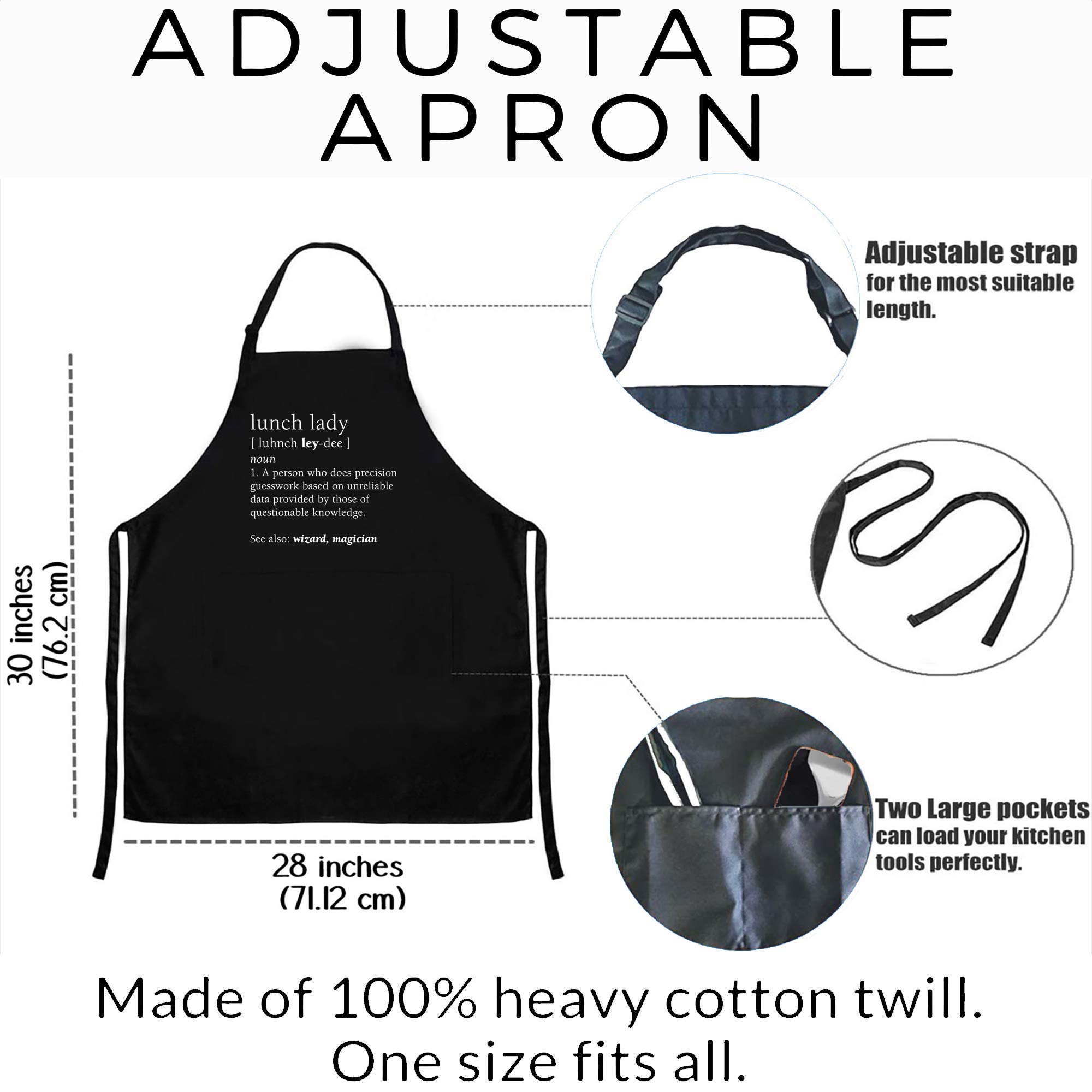 SumoFamily Mouse Pad for Funny Student Apron - Lunch Lady Definition Funny Cute Children Student Meals School Black Black- One Size fits All Mousemat