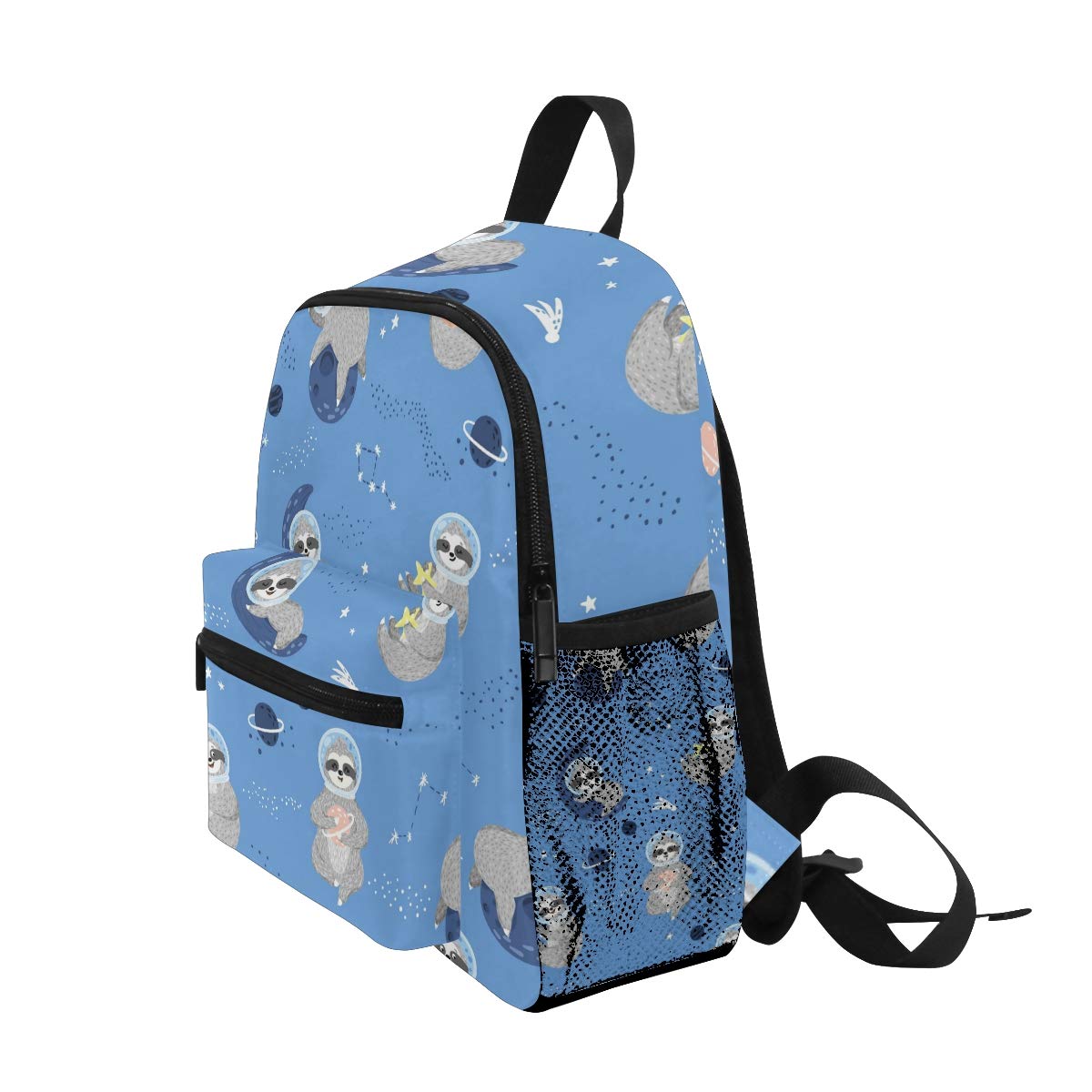 OREZI Sloth Astronaut Preschool Backpack with Chest Strap,Mini Toddler Backpack with Name Tag Daycare Toy Bag for Boys Girls,10 x 4x 12 Inches
