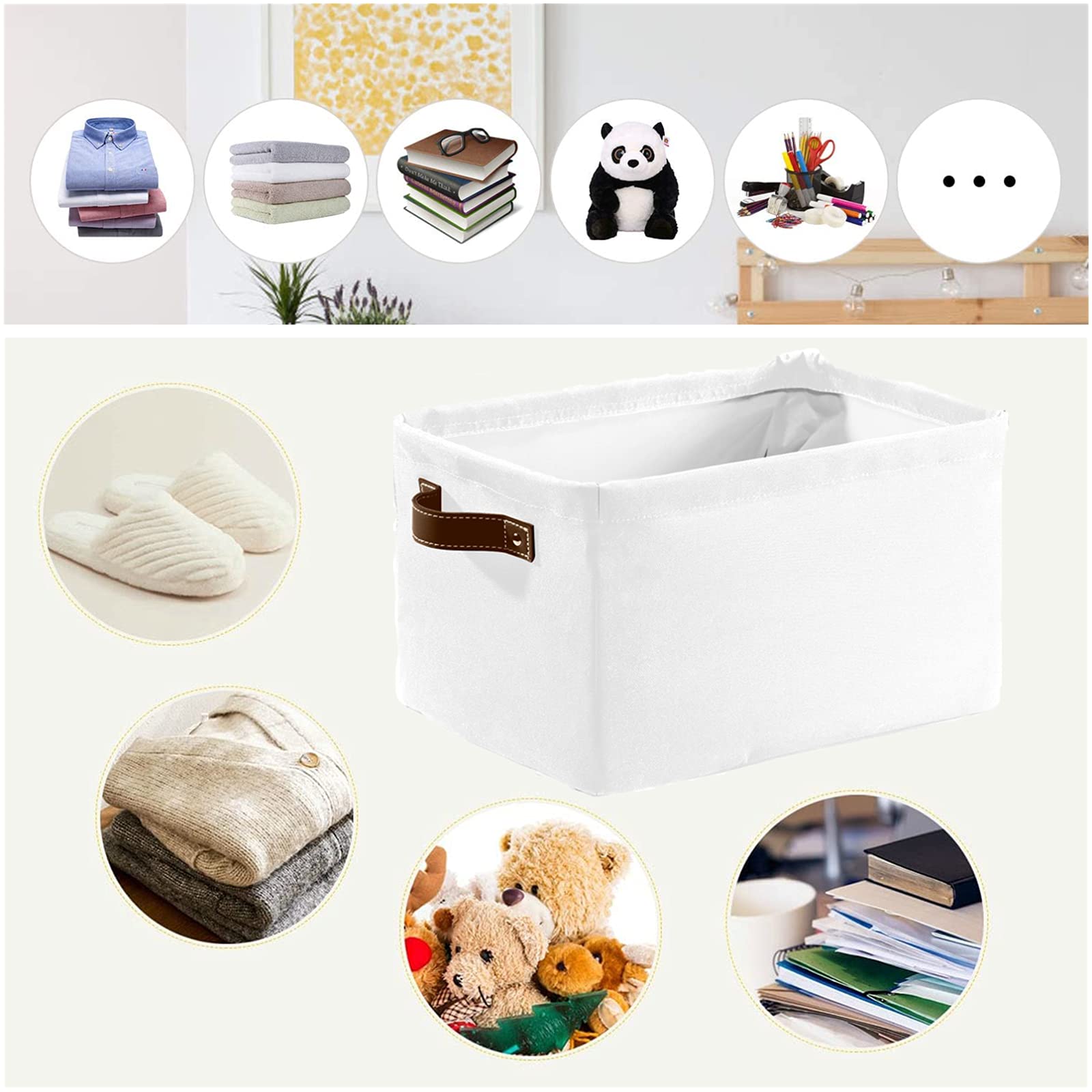 Pink Rose Flower Personalized Custom Name Waterproof Storage Boxs Baskets Clothts Towel Book for Bathroom Office 1 Pack