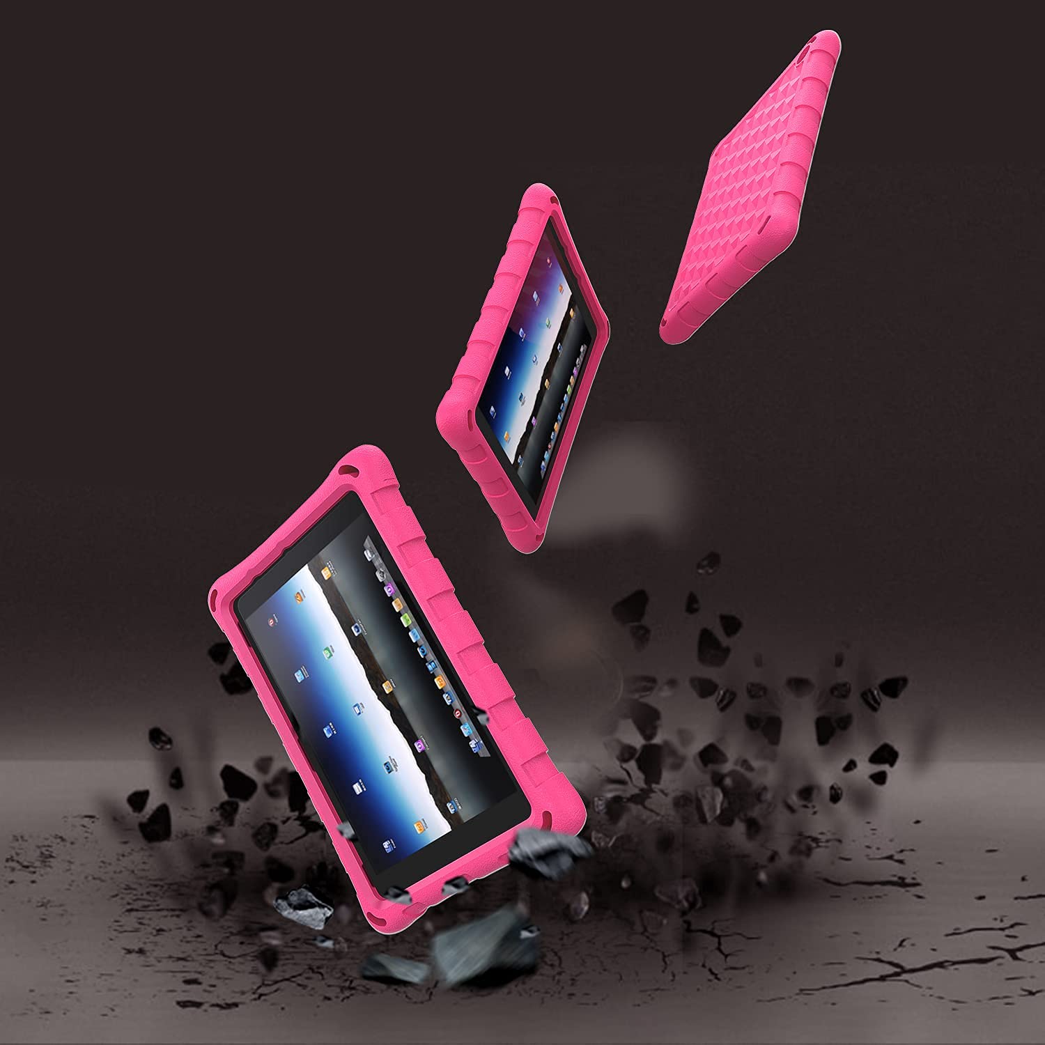 Riaour Case for Amazon Fire HD 10 & Fire HD 10 Plus Tablet (Only Compatible with 11th Generation Tablet, 2021 Release) β Light Weight Shock Proof Back Cover for Fire HD 10 Tablets(Rose)