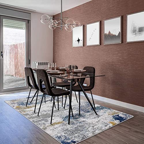 LUXE WEAVERS Victoria Collection Multi 6x9 Abstract Area Rug