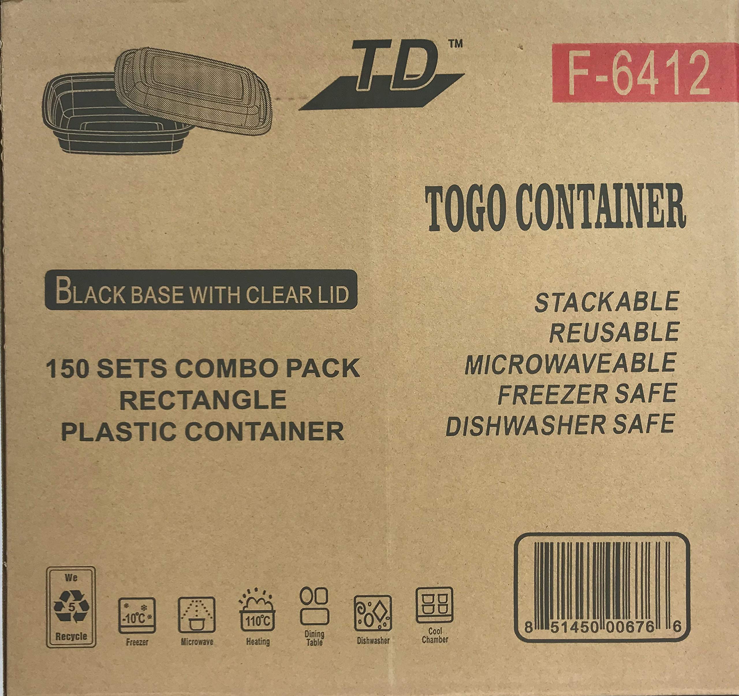 TD F6412 12oz. Appetizer & Dessert Containers with Lids Microwavable BPA Free 150ct
