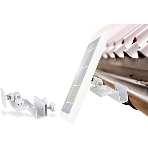Wasserstein Gutter Mount Compatible with Ring, Arlo, Blink, Reolink Cams & Compatible Solar Panels (1 Pack, White) (Not Compatible with Ring Super Solar Panel)