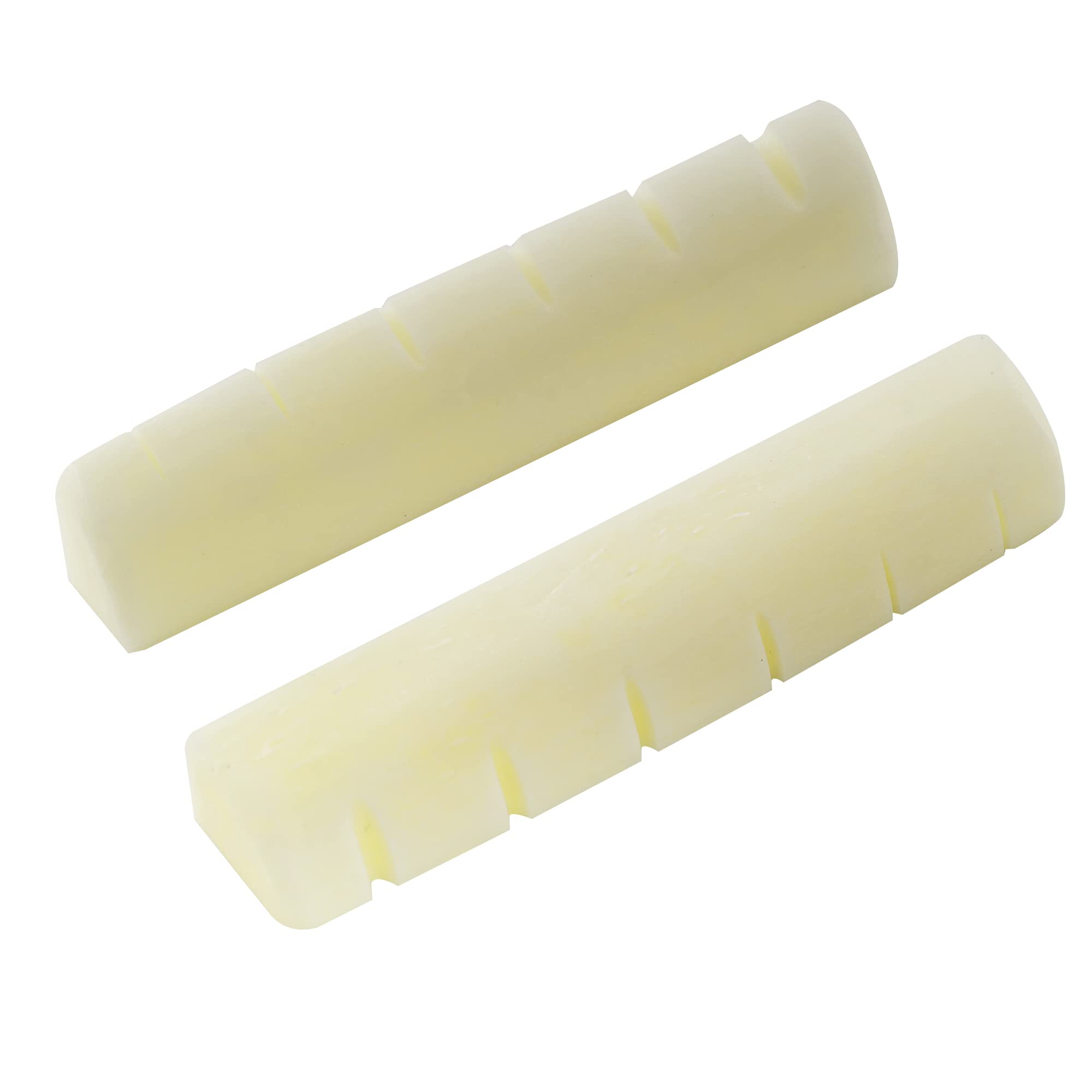 Musiclily Pro 43.99mm Slotted Guitar Bone Nut for 6 String Epiphone Les Paul Pre-2014 Electric/Acoustic Guitar, Ivory (Set of 2)