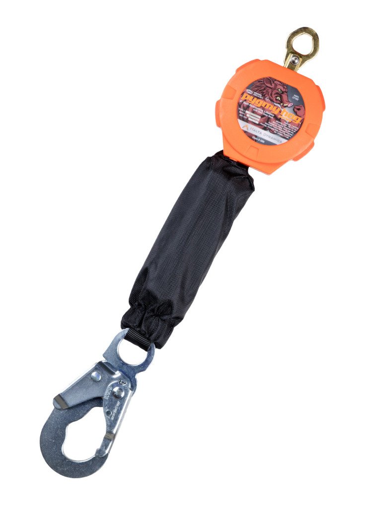 Malta Dynamics Pygmy Hog 6-Foot Web Self-Retracting Lifeline with Steel Snap Hook, OSHA/ANSI Compliant