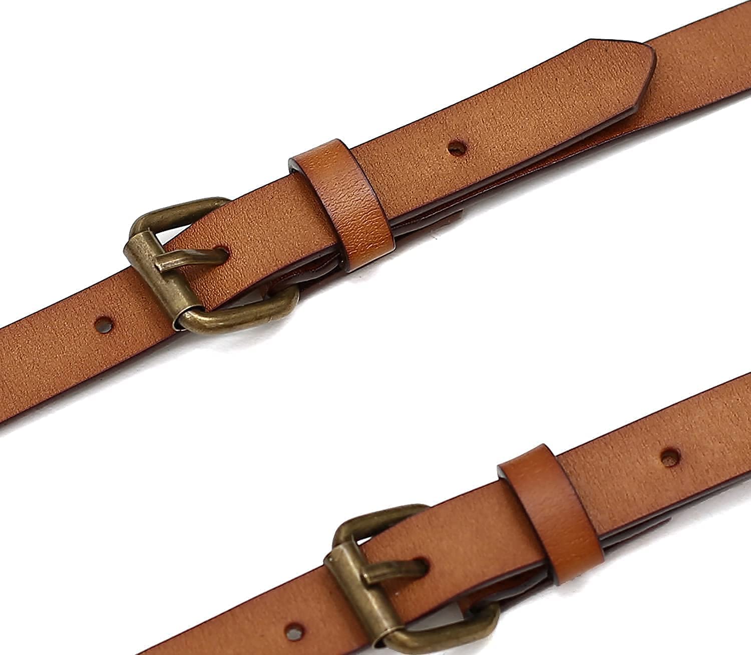 RC ROCKCOW Leather Suspenders for Men, Y Design Leather Suspenders with 3 Hooks, Adjustable Mens Suspenders Wedding & Party Essentials Groomsmen Gift Brown