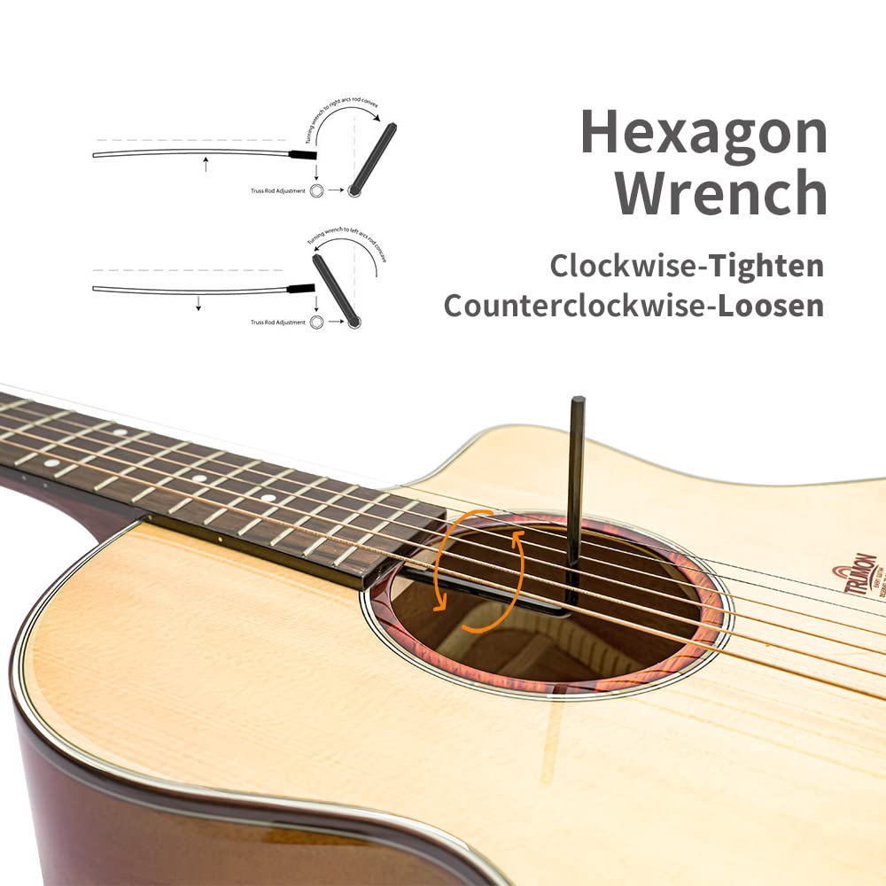TRUMON Acoustic Guitar Solid Spruce Top for beginner Adult Full Size Dreadnought Cutaway Guitar Bundle with Gig Bag Strings Capo Pickguard Pick Right Hand