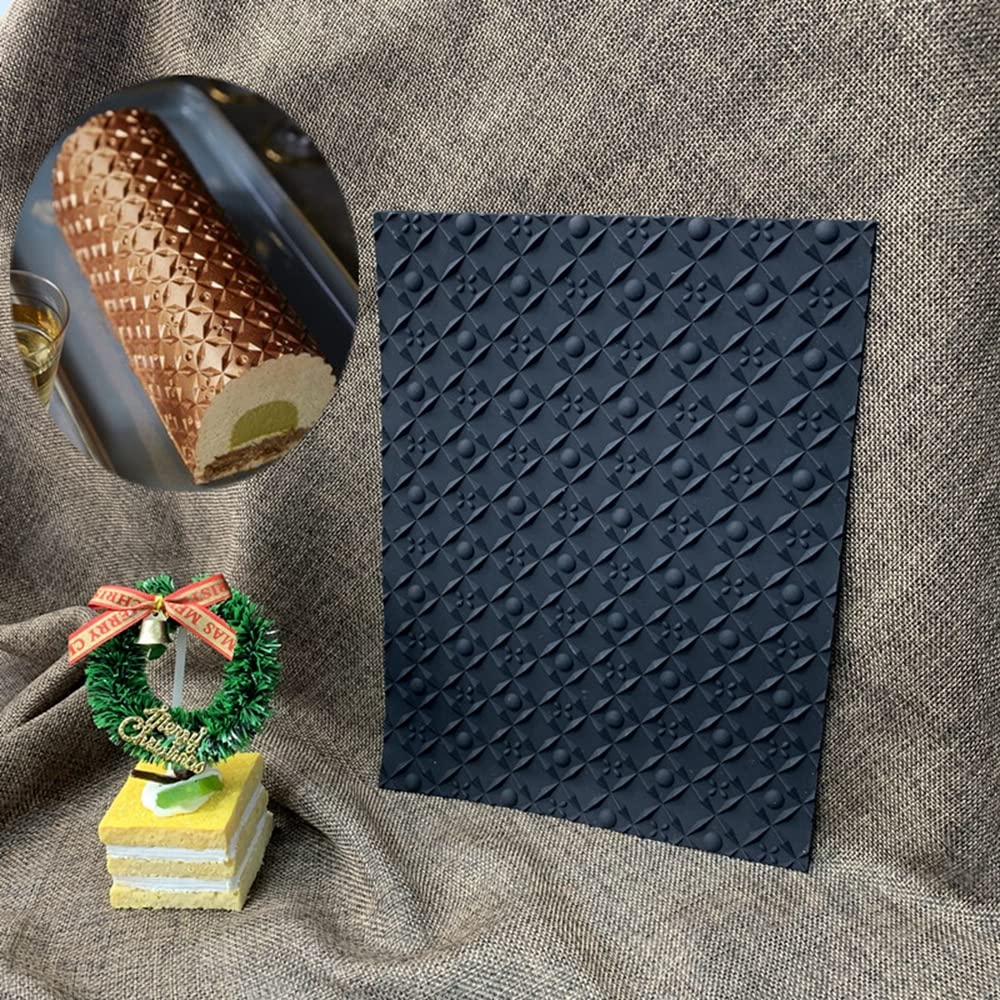 Silicone Mat Mousse Roll Dessert Swiss Roll Texture Mat Bark Love Lace Fondant Mat Baking Mould Cake Decoration