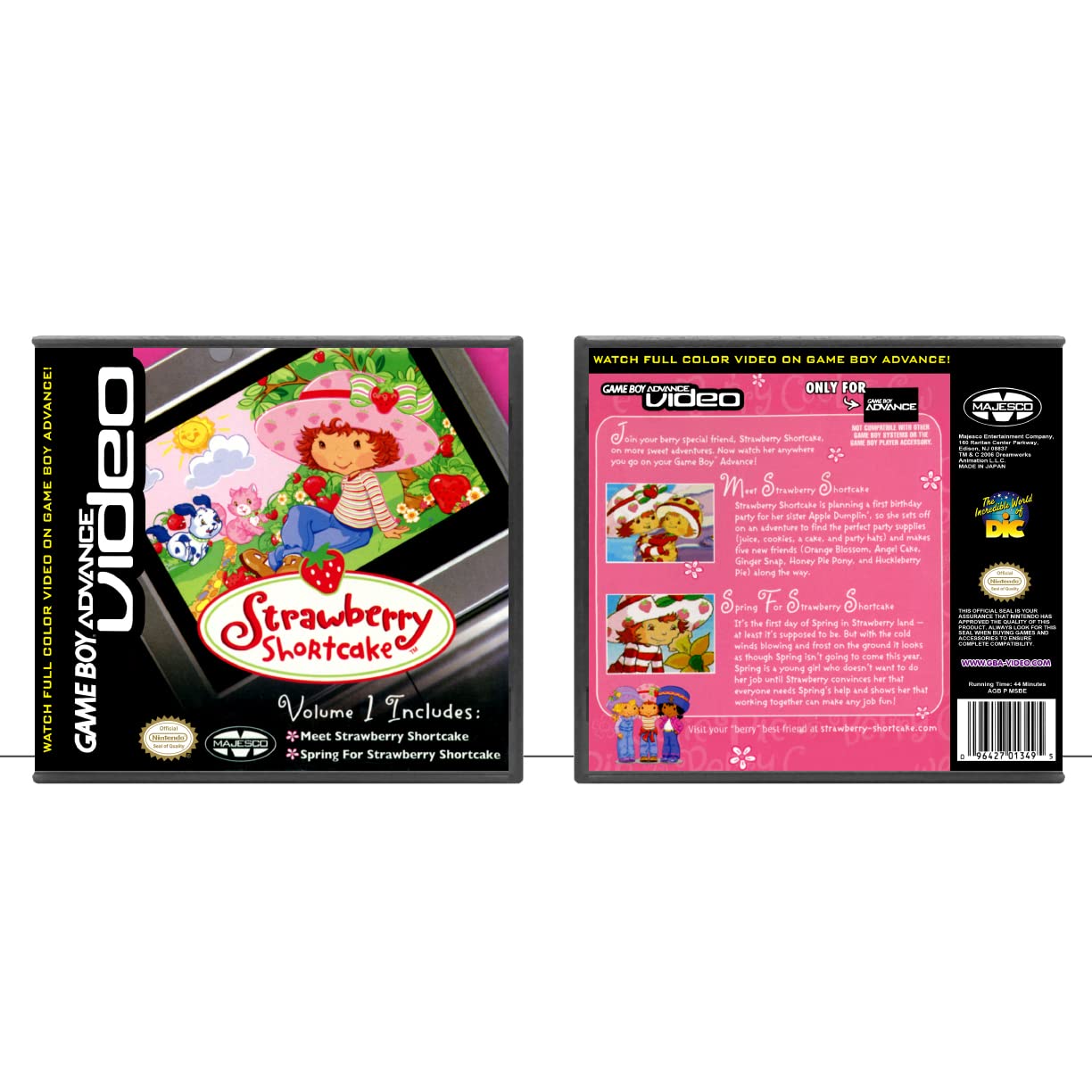 Strawberry Shortcake Volume 1 | (GBAV) Game Boy Advance Video - Game Case Only - No Game
