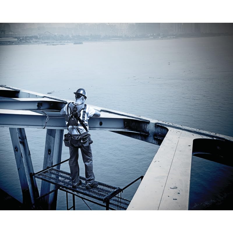 MSA 10196070 V-Flex Full Body Safety Harness - Size: Extra Large, D-Ring Configuration: Back, Quick Connect Leg Straps, Color: Black, Full Body Harness, Durable