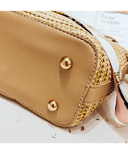UEOE Straw Purse For Women Crossbody Bag Summer Rattan Beach Bag Wicker Shoulder Bag (Style A)