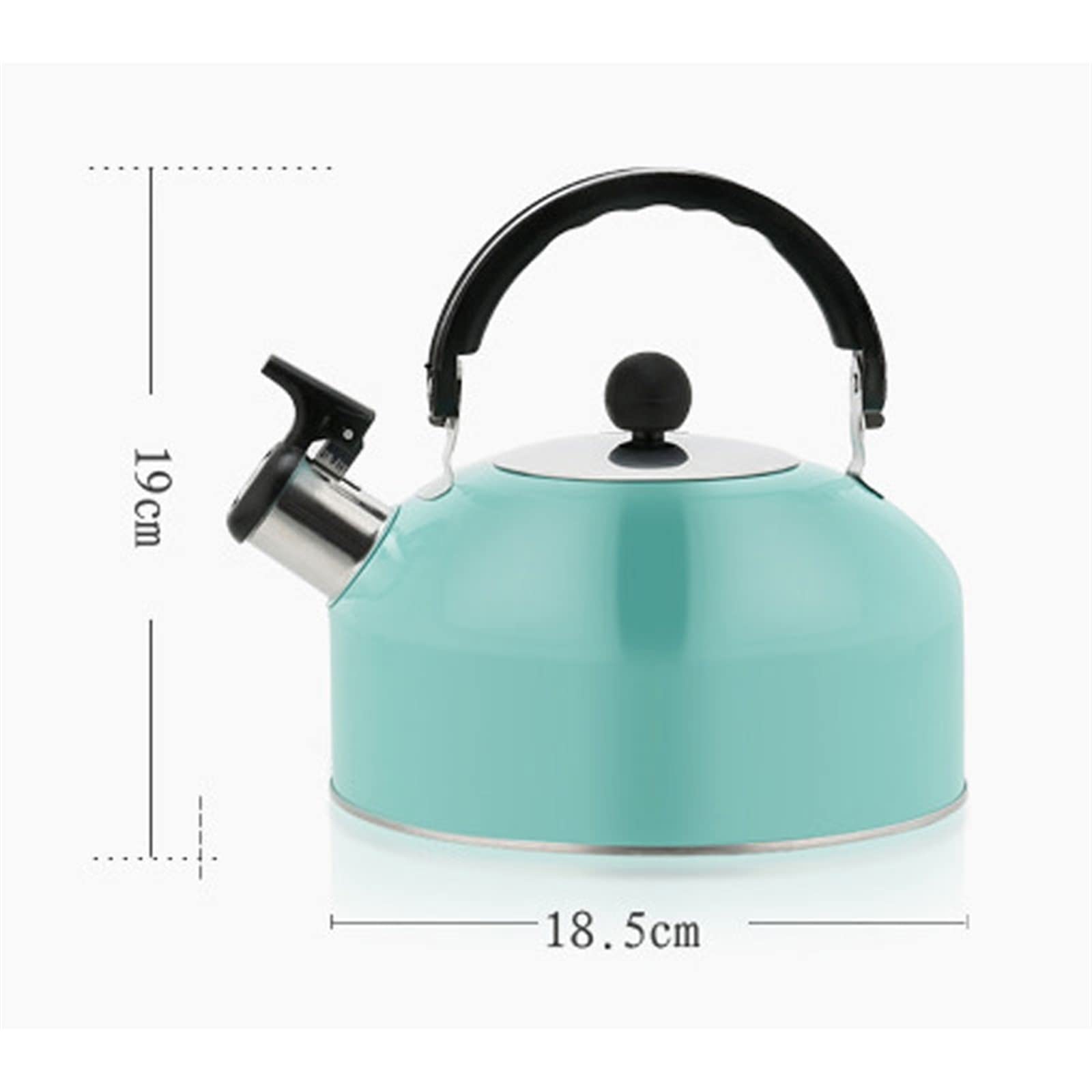 MAXCBD Coffeemaker Pots, Whistling Tea Kettle For Stove Top Stainless Steel Whistling Teapot Whistling Tea Kettle For Making Coffee Milk (Color : Green)