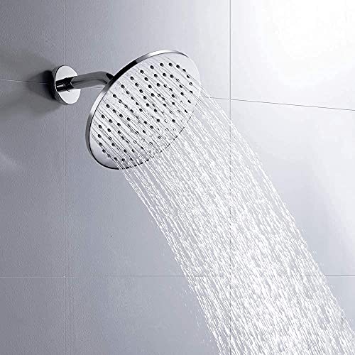 ZM 6-inch Stainless Steel Shower Arm for Shower Head Extension with Flange