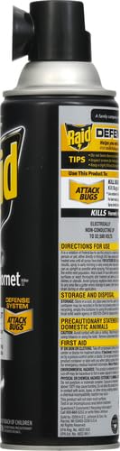 Raid Wasp and Hornet Killer Spray, Kills the entire nest, Kills Paper Wasps, Yellow Jackets, Mud Daubers and more, 14 oz