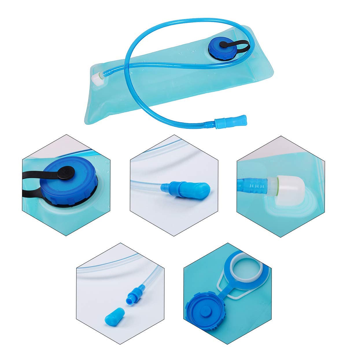 LOCAL LION Hydration Bladder, 2 Liter Leak Proof Water Bag BPA Free Water Reservoir Hydration Pack Replacement