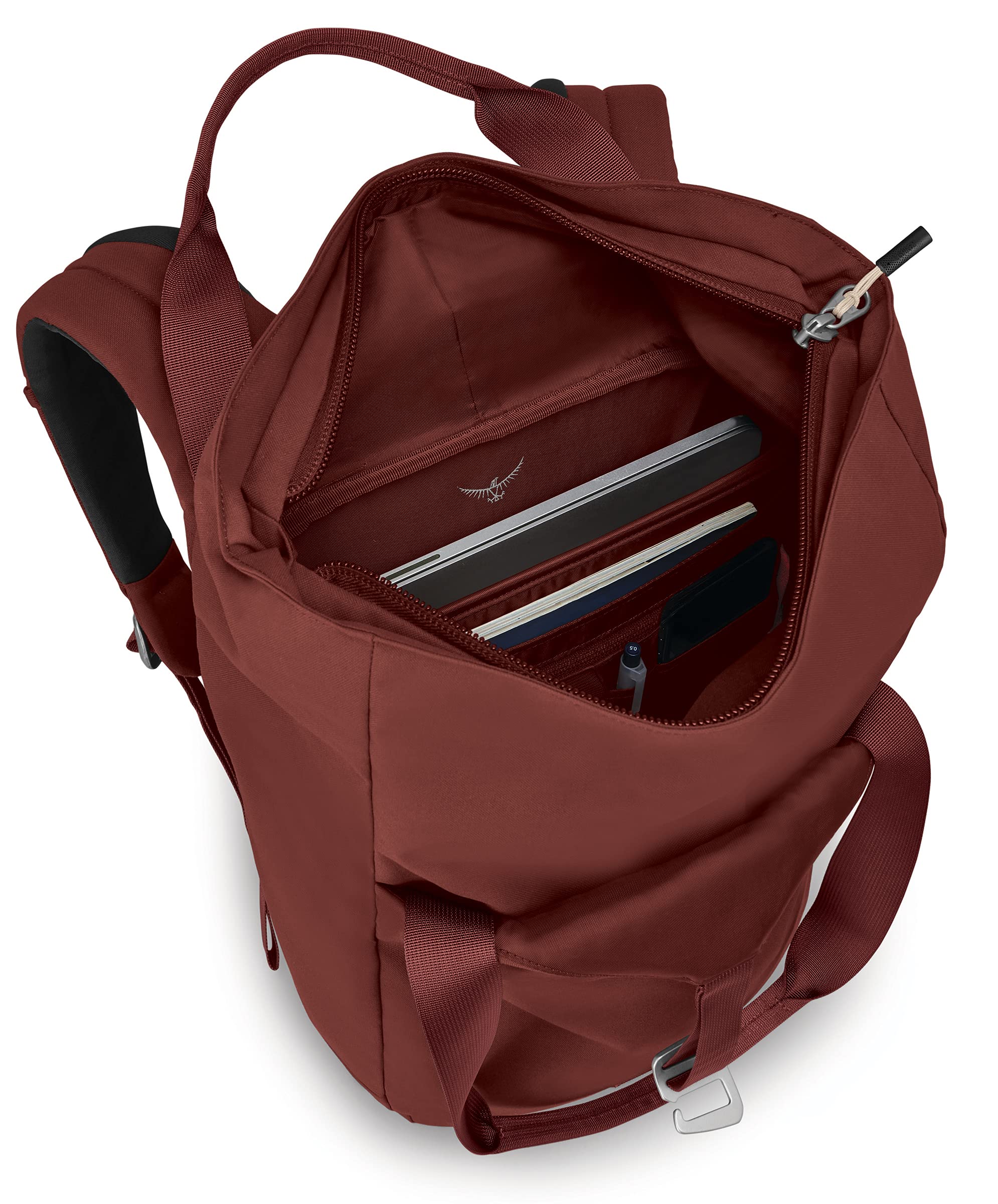 Osprey Arcane Zip Top Tote Backpack, Acorn Red