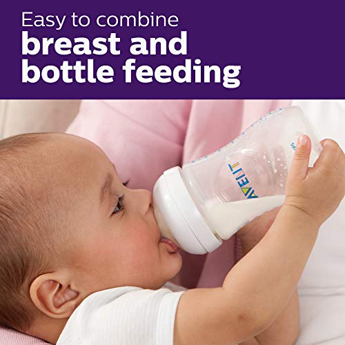 Philips Avent Natural Baby Bottle, Clear, 9 Ounce, 4 Pack, SCF013/47