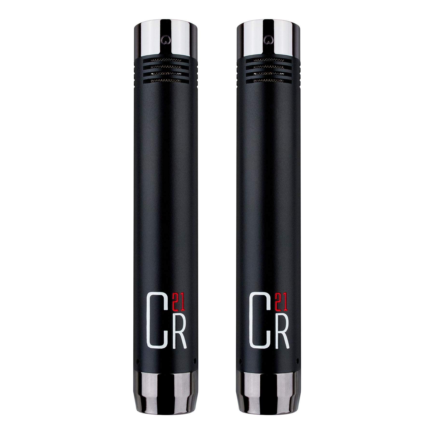 MXL CR21 Stereo Microphone Pair Bundle with Stereo Bar & 2 20-foot XLR Mic Cables (4 Items)