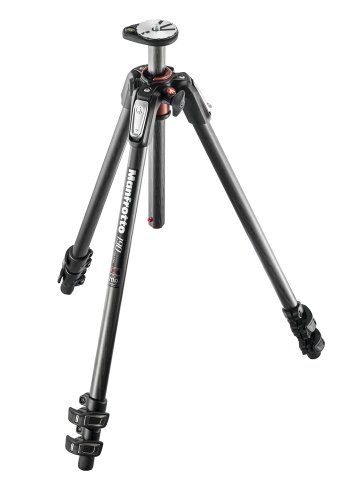Manfrotto 190XPRO Carbon Fiber 3-Section Tripod (MT190CXPRO3),Black
