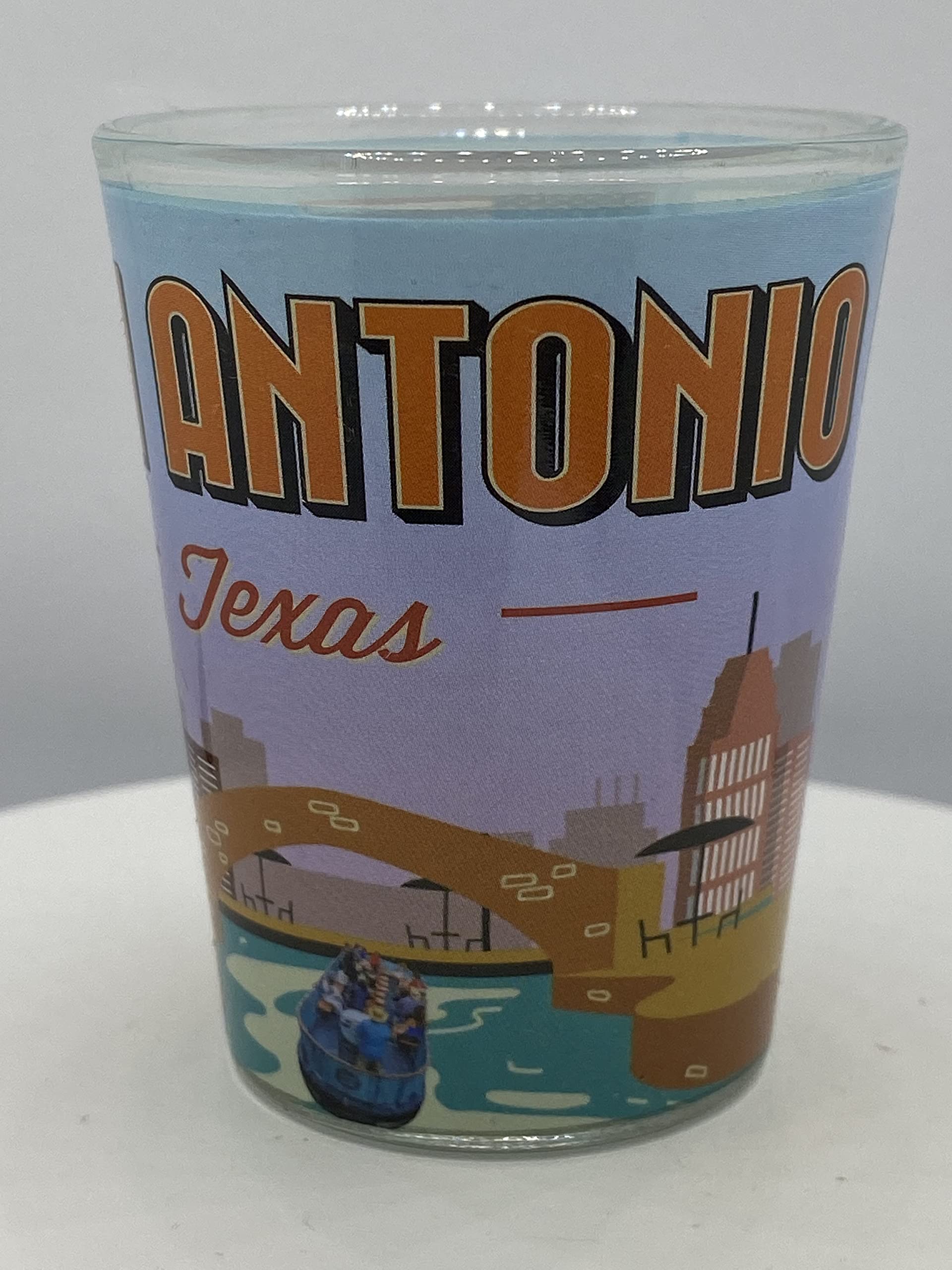 SAN ANTONIO Texas SHOT GLASS 2 OZ.
