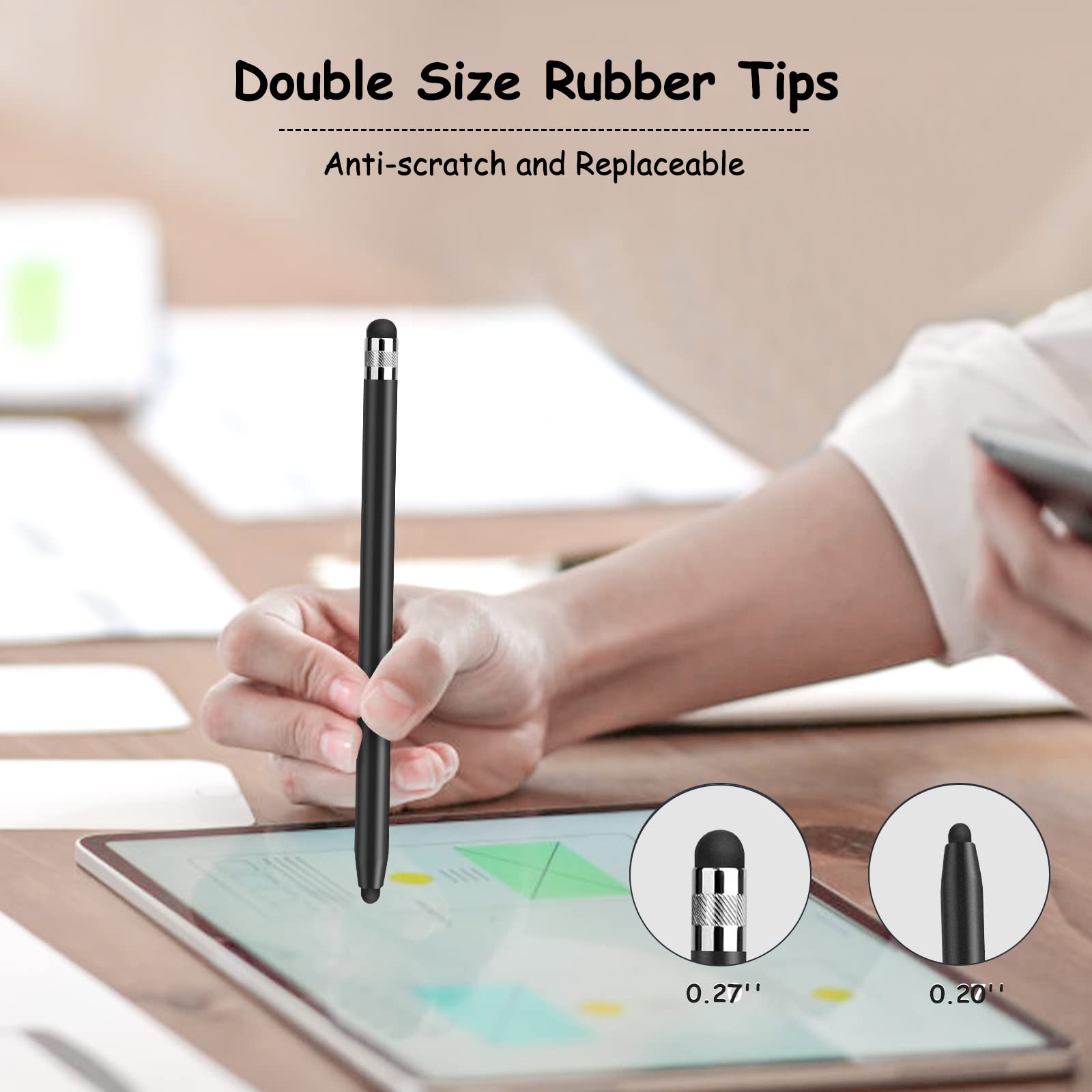 Stylus for Touch Screens, Digiroot 2-Pack Stylus Pens High Sensitivity & Precision Capacitive Stylus for iPhone/iPad Pro/Tablets/Samsung/Galaxy/PC…