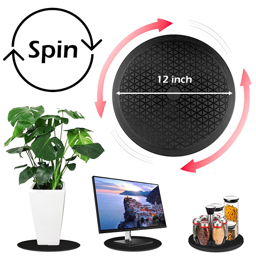 VOLCANOES CLUB Lazy Susan Turntable Organizer - 12 Inch & 16 Inch Heavy Duty Rotating Swivel Stand