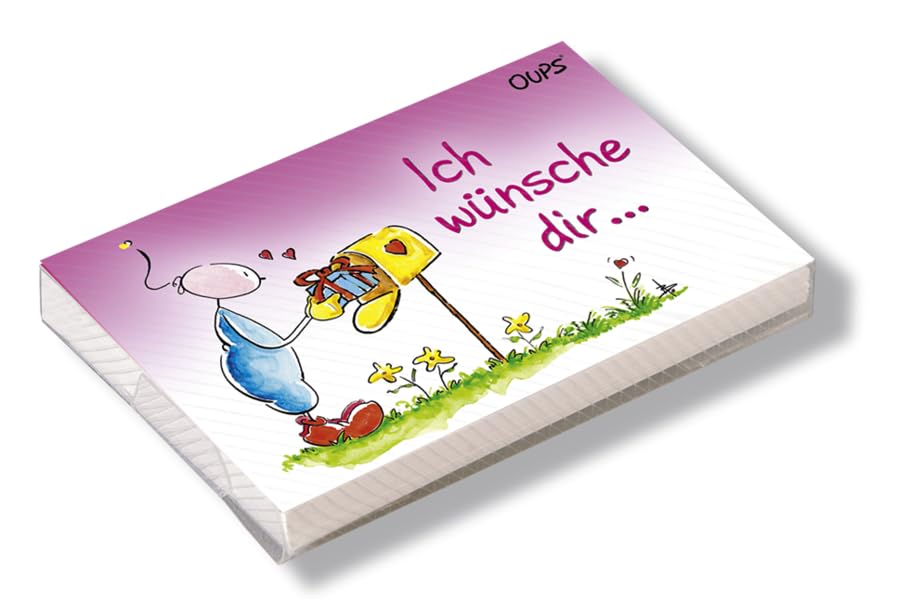 Oups Kärtchenbox - Ich wßnsche Dir ...: 24 Kärtchen mit "Ich wßnsche Dir"-Sprßchen und herzerfrischenden Illustrationen