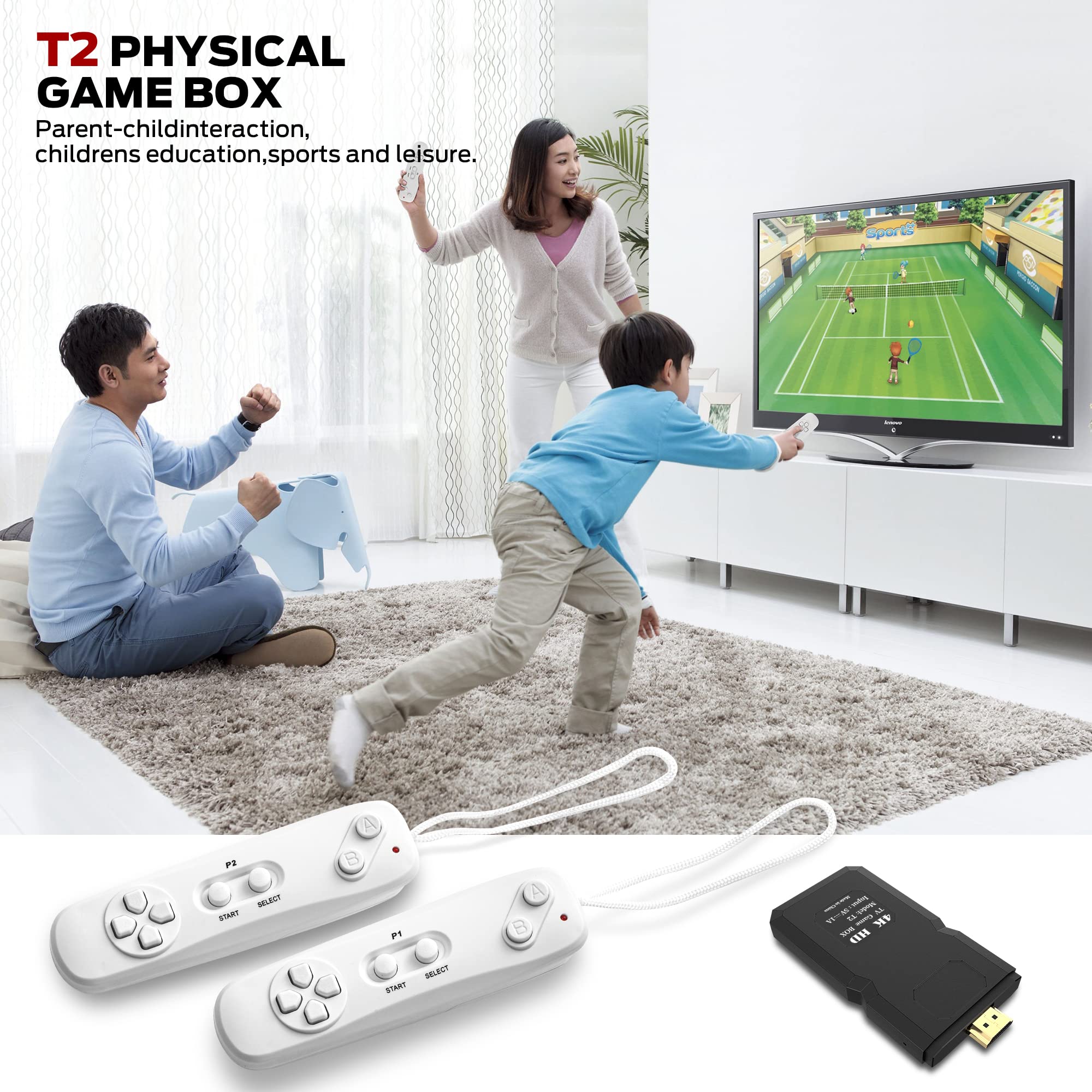 TV Game Consoles, Built in 61 Games, Retro Video Game Machine with 2.4G Wireless Handheld Gamepad Somatosensory Control, HDMI USB Plug and Play, Kid & Adult Interactive& Puzzle Game